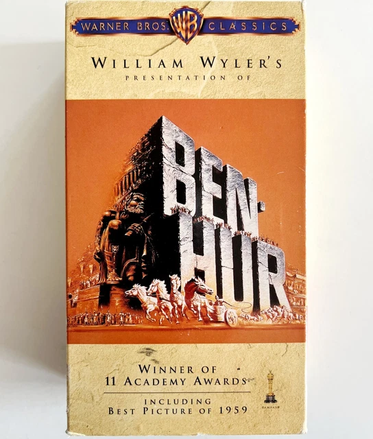 BEN-HUR VINTAGE VHS 2001 Epic Biblical Drama 2 Tape Set Charlton Heston ...