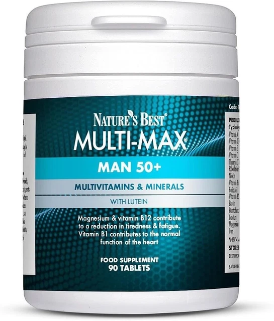 NATURE'S BEST MULTI-MAX Man 50+ Multivitamin - Targeted Support with ...
