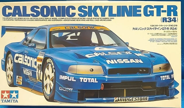 TAMIYA 1/24 CALSONIC Skyline GT-R R34 unassembled Calsonic Hatsune Miku ...