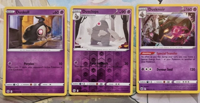 POKEMON CARD DUSKNOIR Evolution Line brilliant stars reverse & holo 062 ...