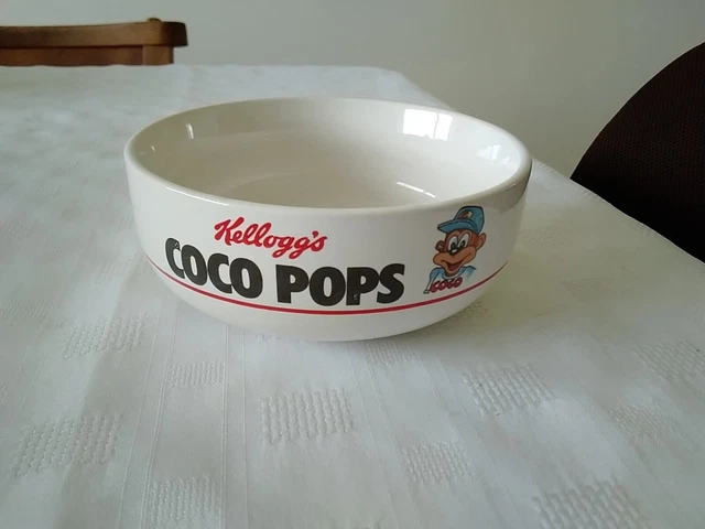 VINTAGE KELLOGGS CEREAL "Coco Pops" Monkey Nostalgic Breakfast Bowl ...