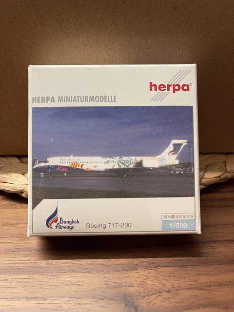 HERPA WINGS 510417 Bangkok Airways Boeing 717-200 1:500 Modell B717 HS-PGP EUR 9,99 - PicClick FR