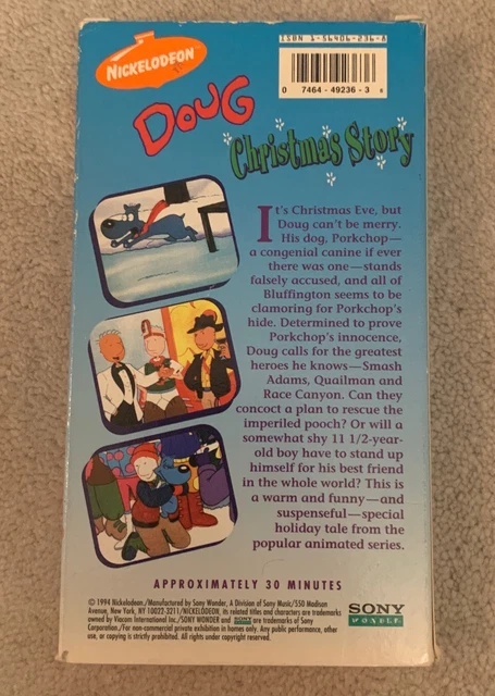 DOUG CHRISTMAS STORY (VHS, 1994) Nickelodeon Animated Cartoon *Tested ...