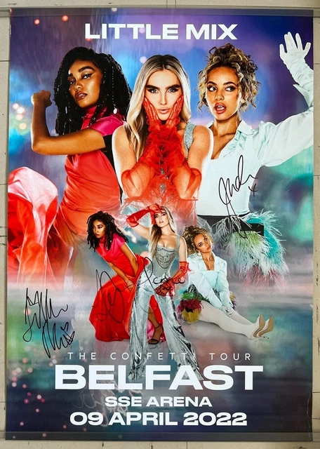 LITTLE MIX SIGNED POSTER The Confetti Tour Official Belfast Autographed ...