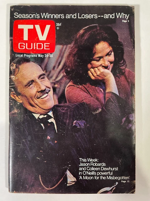 1975 TV GUIDE Jason Robards and Colleen Dewhurst NY Metro Edition £5.91 ...