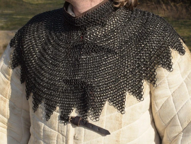 MEDIEVAL ZIGZAG CHAIN Mail Collar Butted Rings Mild Steel Chainmail ...
