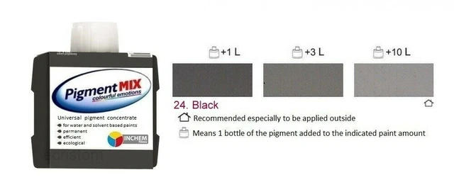 WALL PAINT COLORANT emulsion solvent Pigment paint tint pigment Black ...