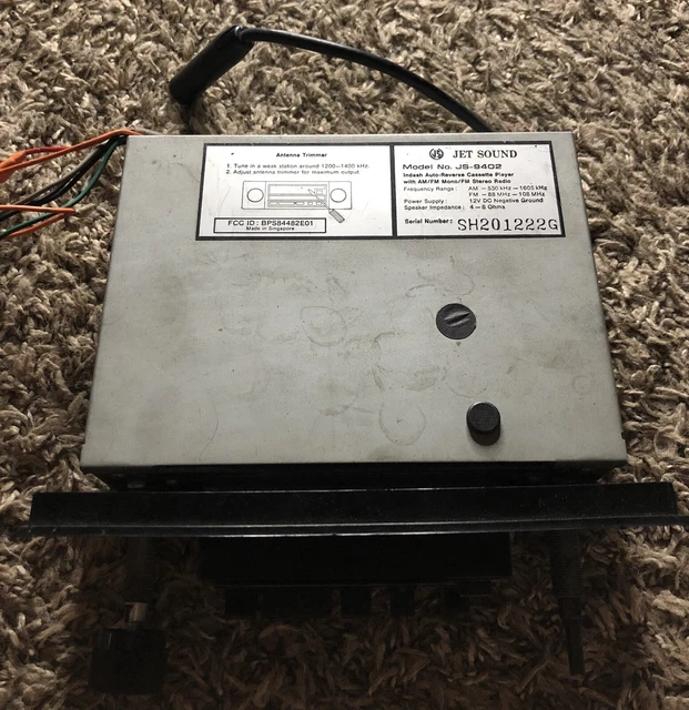 JET SOUND INDASH Auto-Reverse Cassette Player Model No. JS-9402 ...