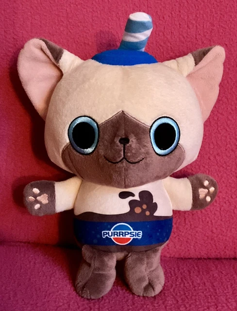 FUNKO SODA KATS Purrpsie Pepsi Cola Cat Fizzy Drink Soft Plush Toy 9-11 ...