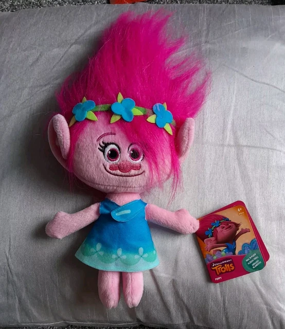 DREAMWORKS TROLLS POPPY Hug 'N Plush Doll Soft Toy Pink New With Tags £ ...