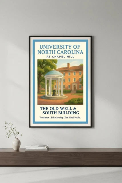 UNC CHAPEL HILL Poster 🎓 Tar Heel Pride 16x24 £36.60 - PicClick UK