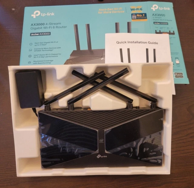 TP-LINK ARCHER AX3000, 4 Stream Dual-Band WiFi 6 Wireless Router. $35. ...