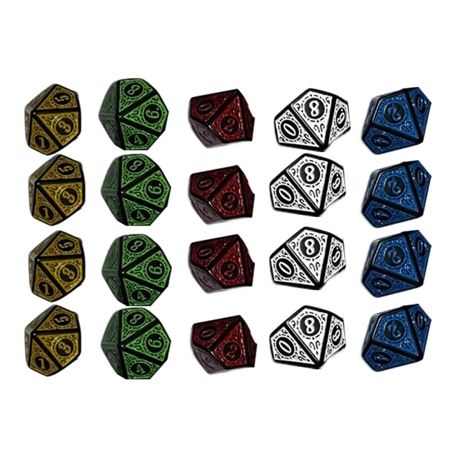 20 PIÈCES D10 jeu de dés à 10 faces jeu de société pour MTG, jouets de ...