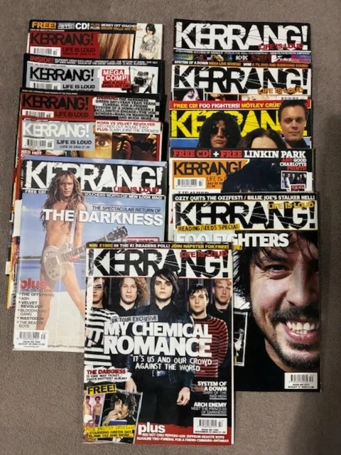 KERRANG MAGAZINE Bundle 1999 - 2003 X 11 as photo ,Good ,clean ...
