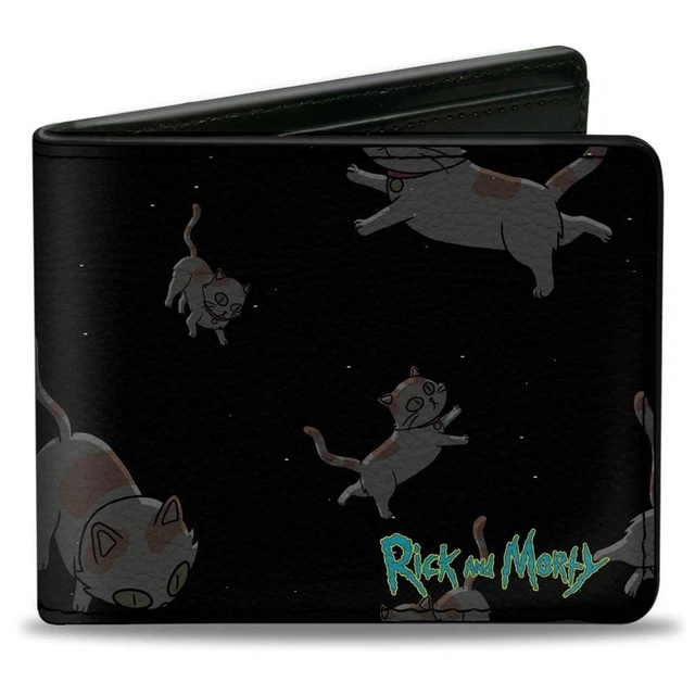 BI-FOLD WALLET RICK AND MORTY Cats in Space Scattered EUR 24,72 ...
