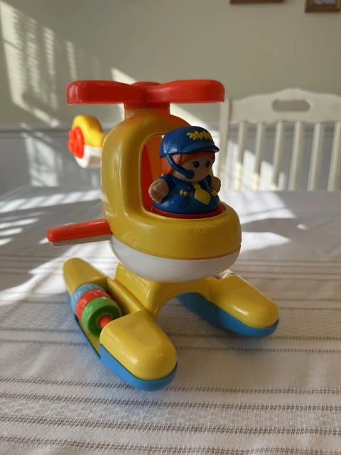 VINTAGE PLAYSKOOL WEEBLES Weeble Wobble Helicopter & Pilot Play Set $23 ...