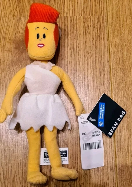 WILMA FLINTSTONE BEAN Bag Soft Toy 9" Plush Warner Bros Studio Store ...