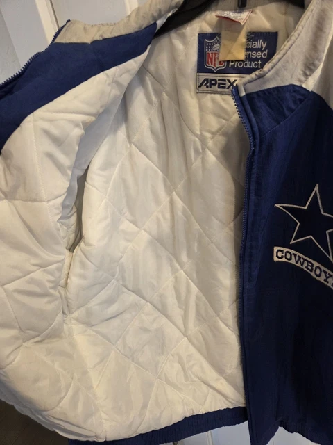 VINTAGE 90’S NFL Apex One Puffer Jacket Dallas Cowboys Mens Size Large ...
