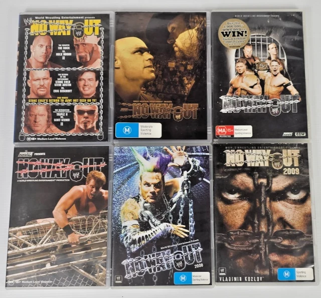 WWE NO WAY Out DVD Bundle 6X DVD's Region 4 NTSC Wrestling Main Event ...