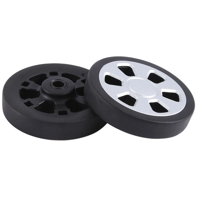 60X13MM SET OF 2 Luggage Suitcase Replacement Wheels, PU Swivel ...