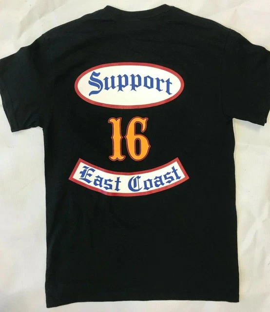 SUPPORT 16 PAGAN'S Mc Motorcycle Club East Coast Rocker T Shirt 2Xl £33 ...