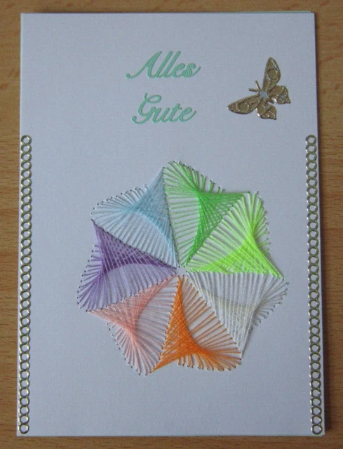 FADENGRAFIK GLÜCKWUNSCH GLÜCKWUNSCH-KARTE doppel .Karte EUR 1,35 ...