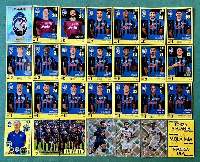 CALCIATORI PANINI 2024-25 Atalanta Squadra Completa - 27 Figurine + Extra 2025 EUR 10,00 ...