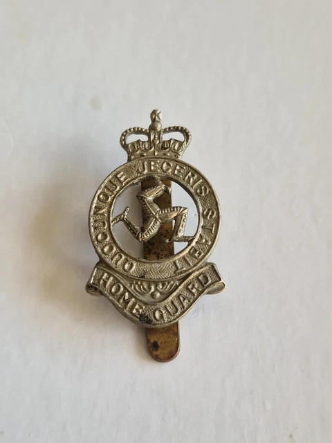 MILITARY ER II Cap Badge Isle of Man Home Guard British Army QC £6.50 ...