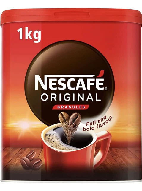 NESCAFE ORIGINAL INSTANT Coffee Granules 1kg Tin - Approx 555 Cups £36. ...