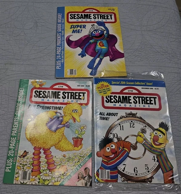 VINTAGE 1995 Sesame Street Magazine Lot 0f 8 Good Condition £44.60 ...