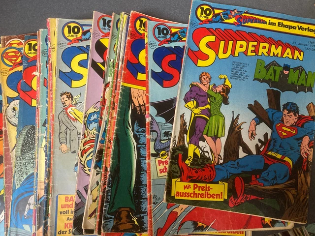 EHAPA: SUPERMAN / BATMAN Comic Hefte 1976-1977 fast komplett (49 Hefte ...