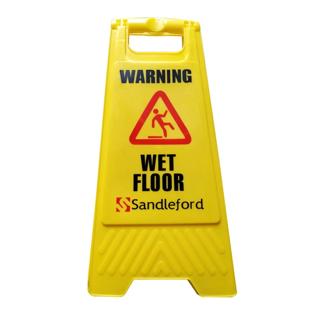 SANDLEFORD 61CM WET Floor A-Frame Sign Safety Hazard Warning Folding ...