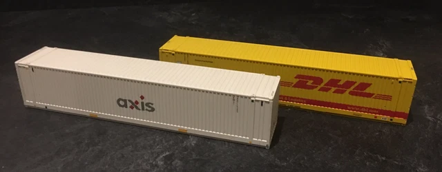 BACHMANN CONTAINERS X 2 DHL/Axis for intermodal wagons suit hornby ...