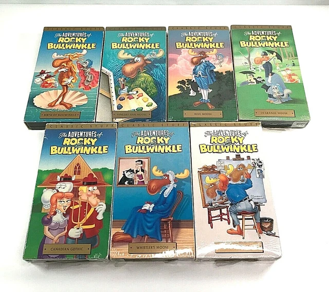 THE ADVENTURES OF Rocky and Bullwinkle VHS VCR Volumes 2 3 4 5 6 7 8 ...