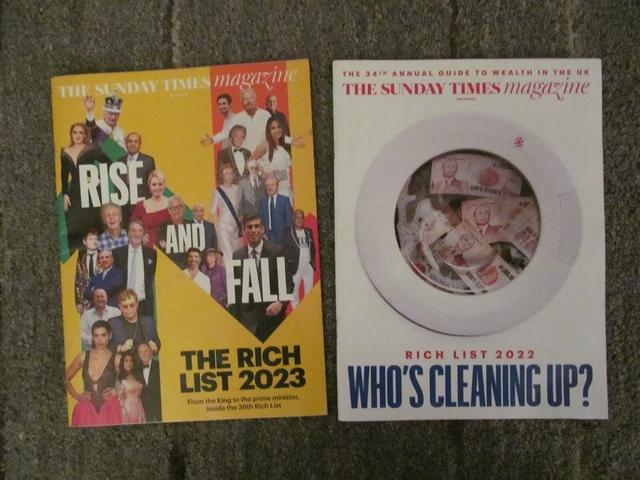 SUNDAY TIMES RICH List 2023 & 2022 Paul McCartney JK Rowling Harry ...