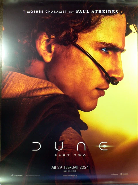 DUNE - PART Two - Timothée Chalamet - Filmposter A1 84x60cm gerollt EUR ...