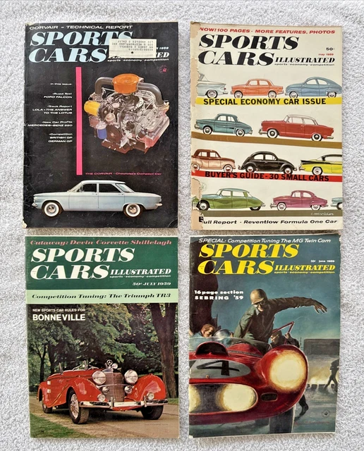 1959 SPORTS CARS Illustrated Magazines May June July November 1959 Lot ...