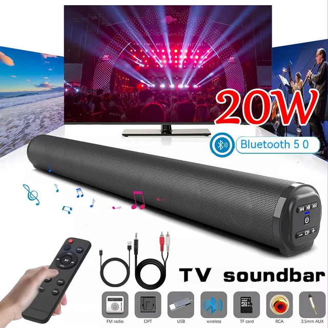 SOUND BAR TV Sound System Bluetooth Speaker with Remote Wireless Hi-fi ...