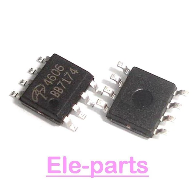 50 PCS AO4606 SOP-8 4606 -8 N- and P-Channel 30 V (D-S) Mosfet Transistor #A6-4 EUR 7,13 ...