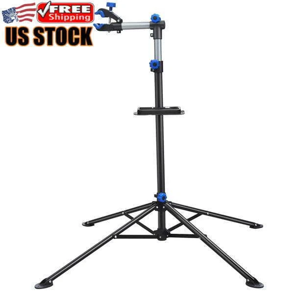 TELESCOPIC BICYCLE REPAIR Stand Cycle Racks Adjustable Swivel Clip ...