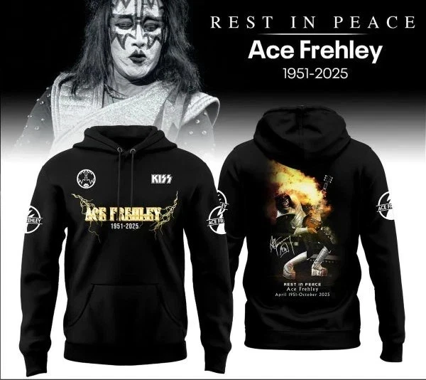 ACE FREHLEY FOUNDING Guitarist For Band 2025 Hoodie Unisex Full Size S ...