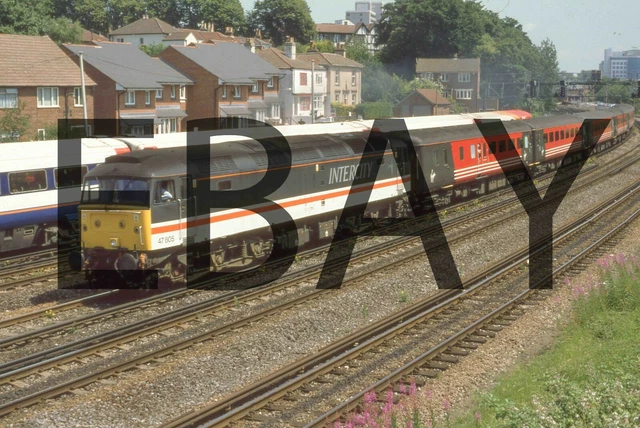 35MM RAILWAY SLIDE Class 47 47805. Copyright to Buyer £3.99 - PicClick UK