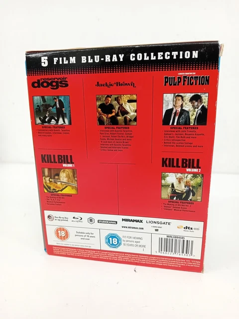 QUENTIN TARANTINO 5 Film Collection Blu-ray Box Set LIONSGATE 18 - E584 ...