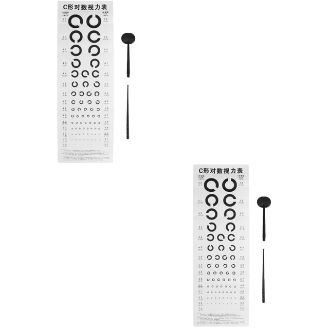 2 SETS TYPE Visual Chart Eye Charts for Exams 20 Feet Pocket £14.45 ...