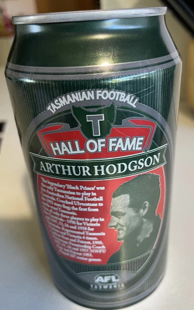 CASCADE DRAUGHT AFL Beer Can; Arthur Hodgson, Carlton Blues & Tasmania ...