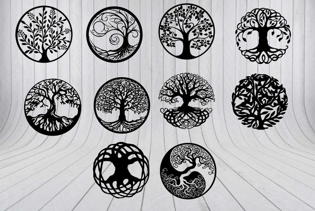 PANEL TREE DXF SVG CDR file Vector for CNC Plasma Router Laser Cut $6. ...