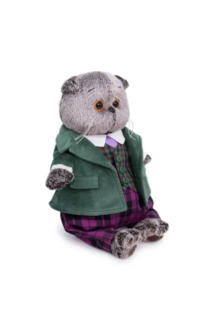 BUDI BASA BASIK Cat In The Box In Tartan Outfit 19cm £30.00 - PicClick UK