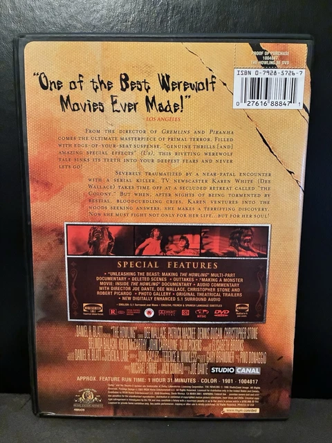 THE HOWLING (DVD, 2003, Special Edition, Widescreen)-Horror $7.99 ...