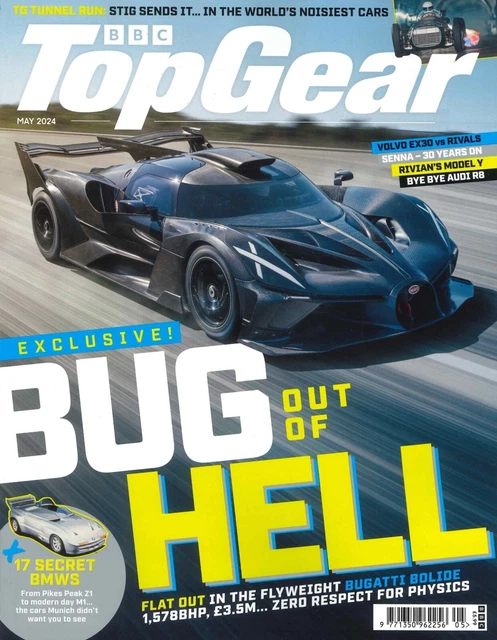 BBC TOP GEAR Magazine #383, Bugatti Bolide, Rivian R2, Ayrton Senna ...