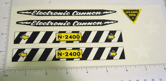 NYLINT ELECTRIC CANNON Vehicle Sticker Set NY-022 £15.17 - PicClick UK